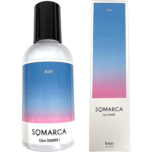 Hoyu SOMARCA Color Shampoo 150ml + Color Charge (Treatment) Ash 130g | TODOKU Japan
