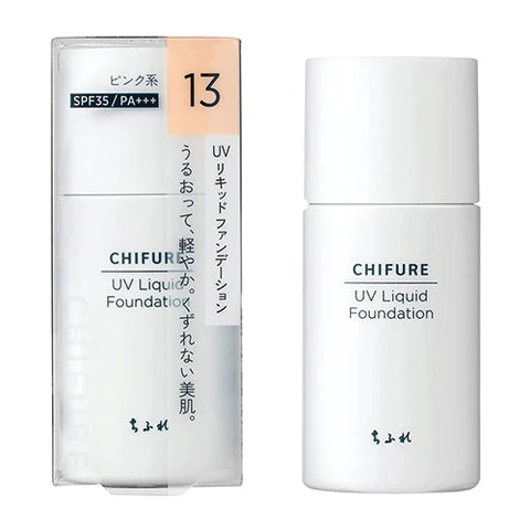 Chifure Cosmetics UV Liquid Foundation - 13 Normal Skin Color From Pink | TODOKU Japan