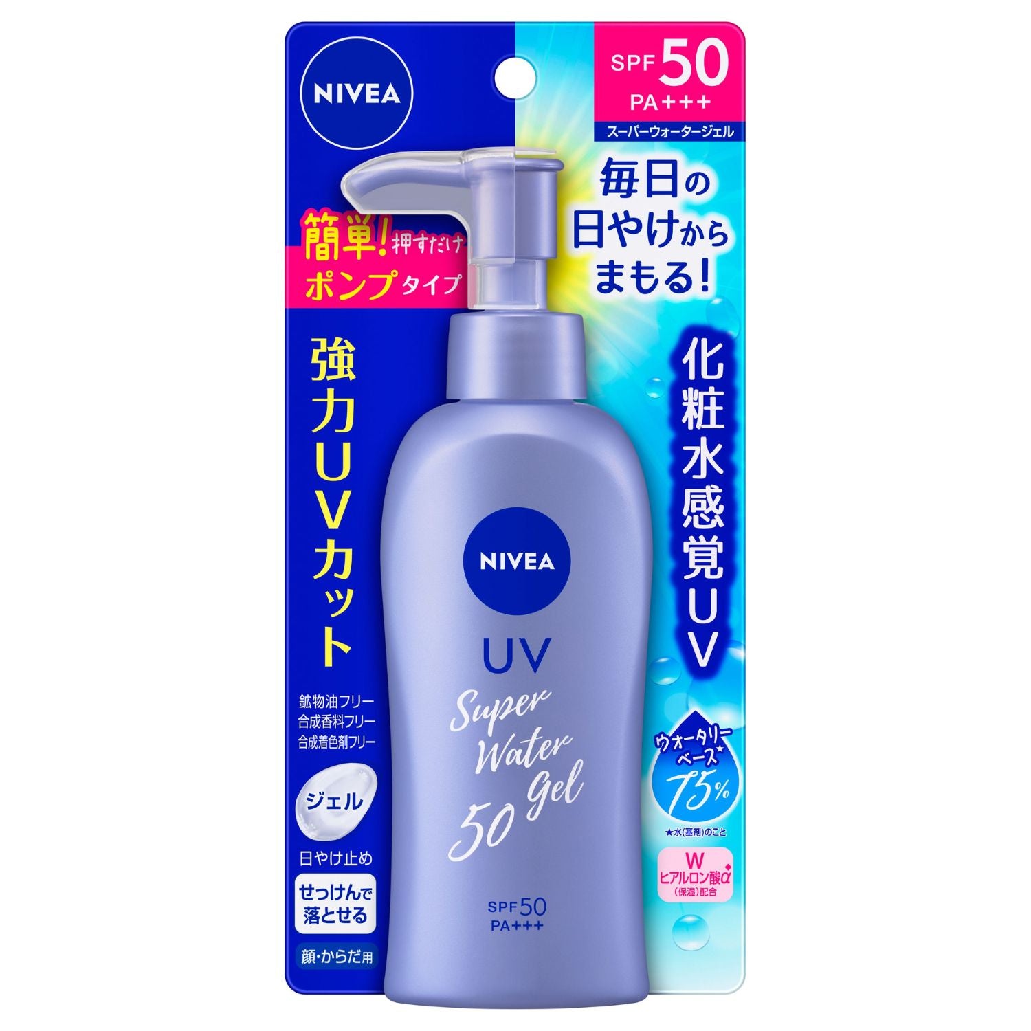 Nivea Sun Protect Super Water Gel Pump SPF 50/PA+++ 140ml | TODOKU Japan