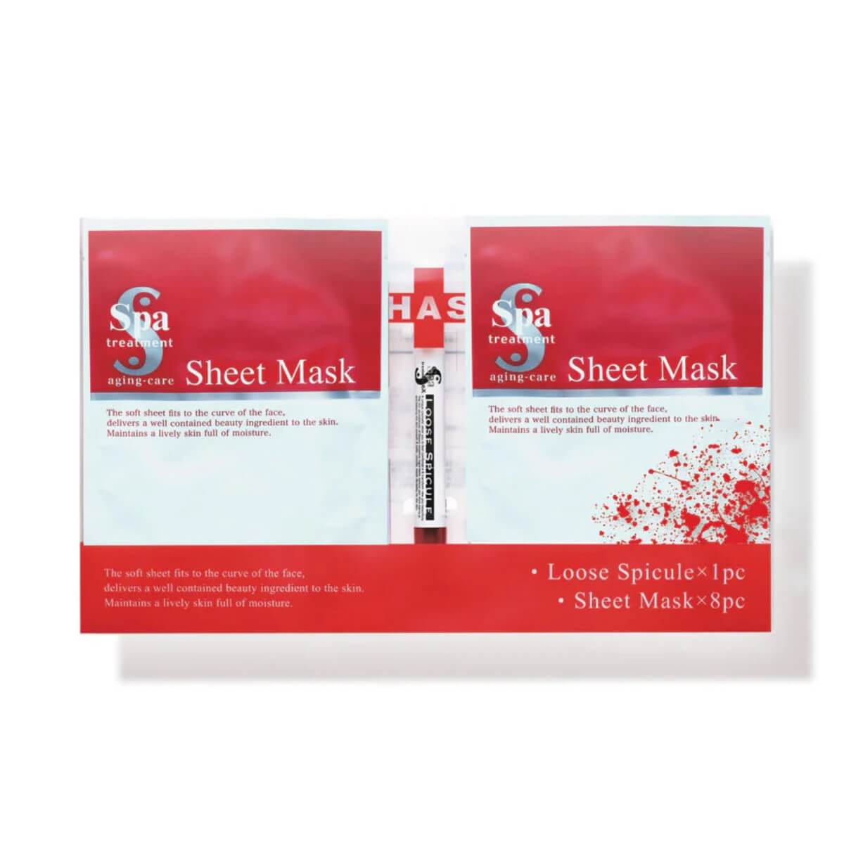 Spa Treatment HAS Sheet Mask 8 sheets + Loose Spicule - 2.3g | TODOKU Japan