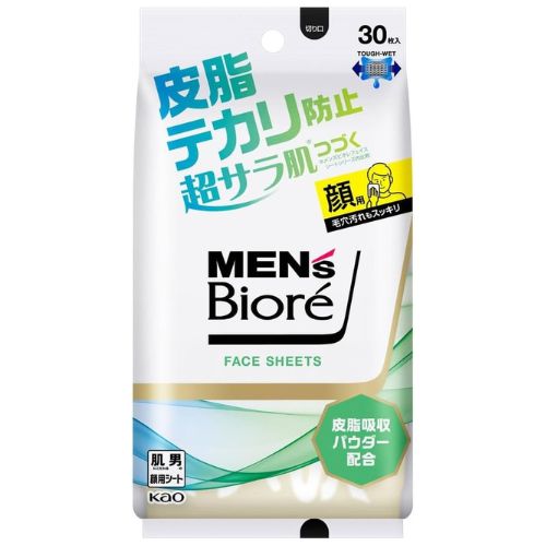 Men's Biore Face Sheet Prevents Sebum And Shine 1box for 30sheets ...